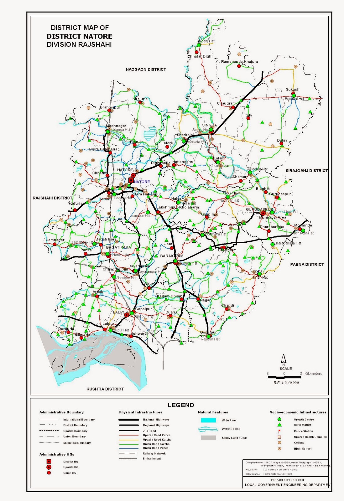 Sub-district and Union of Natore - Heritage of Natore