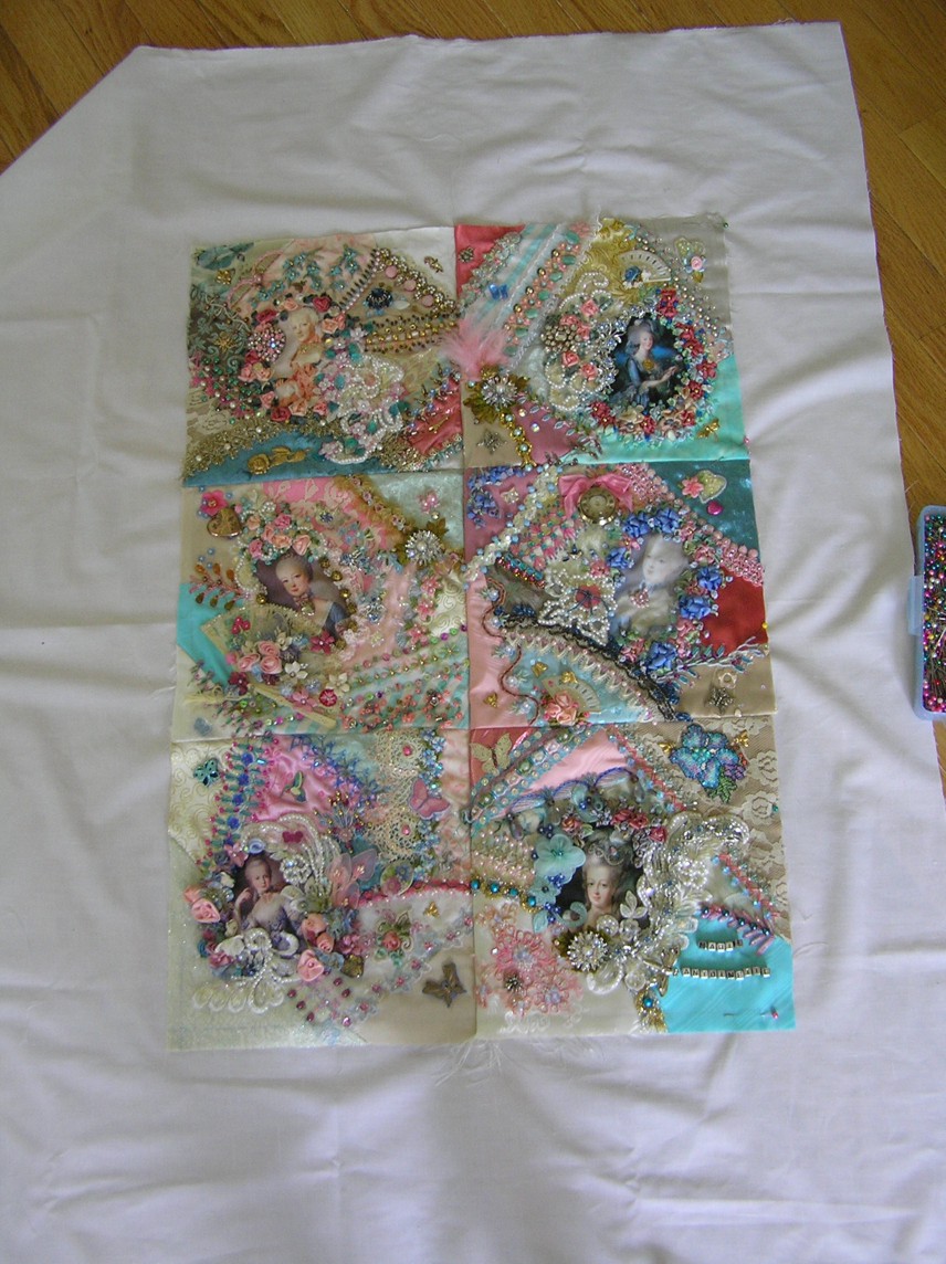 Kitty And Me Designs: How To Assemble A CrazyQuilt - Step 2