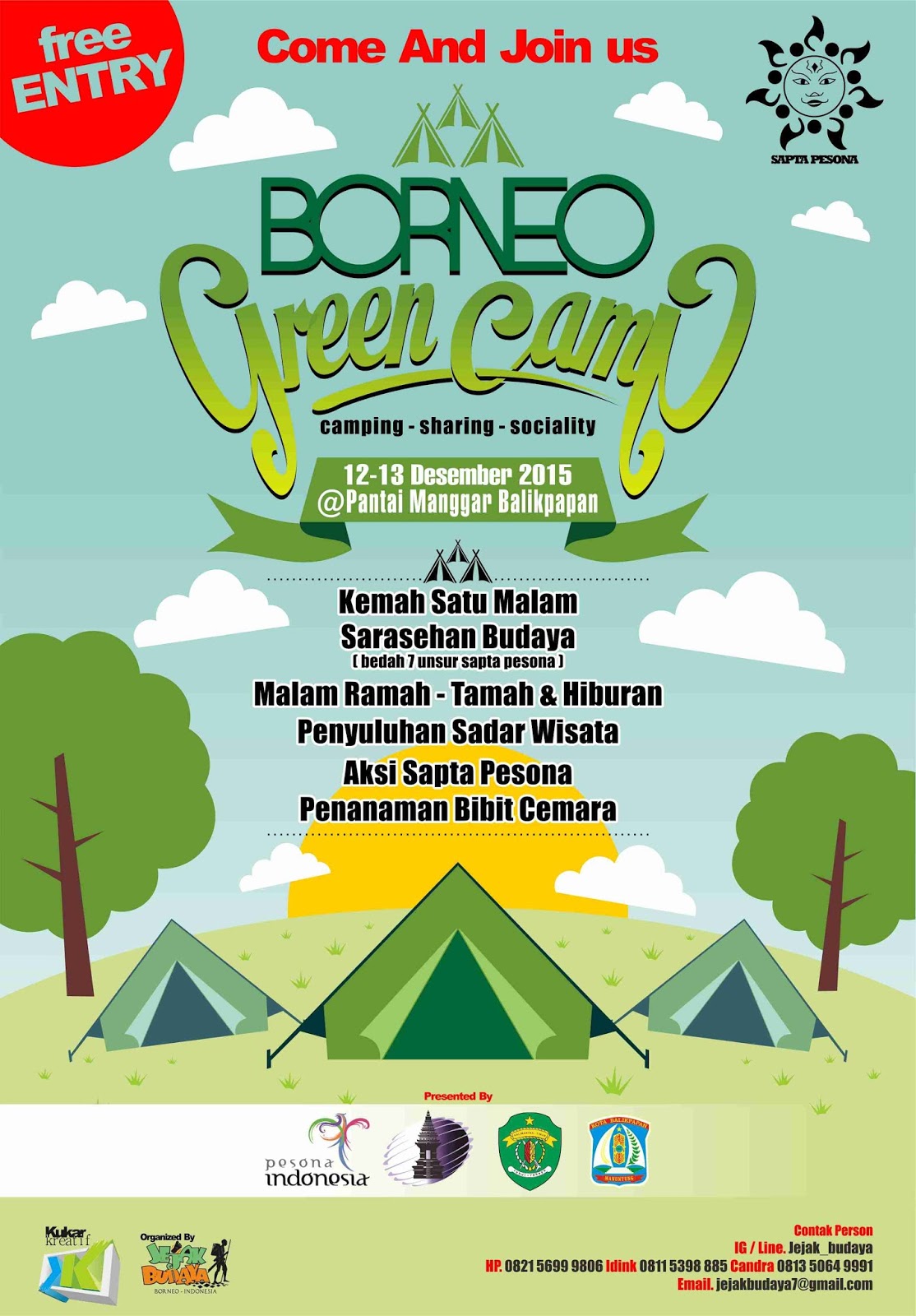 GERAKAN SADAR WISATA MELALUI AKSI SAPTA PESONA " BORNEO GREEN CAMP ...