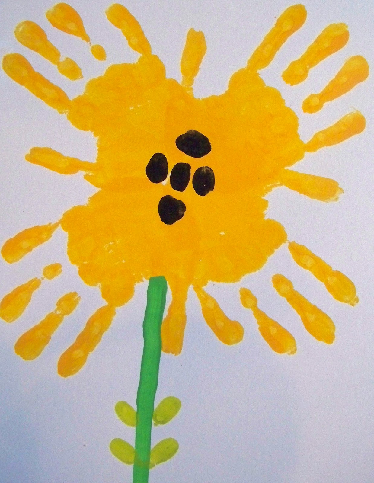 candice ashment art: Poppy Flowers - Hand Print Art