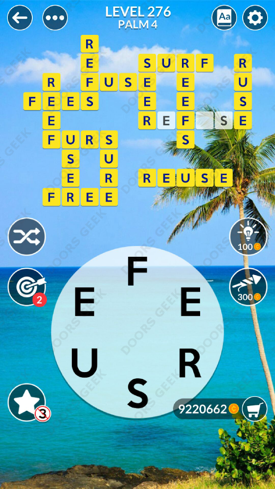 Wordscapes Level 276 Answers ~ Doors Geek