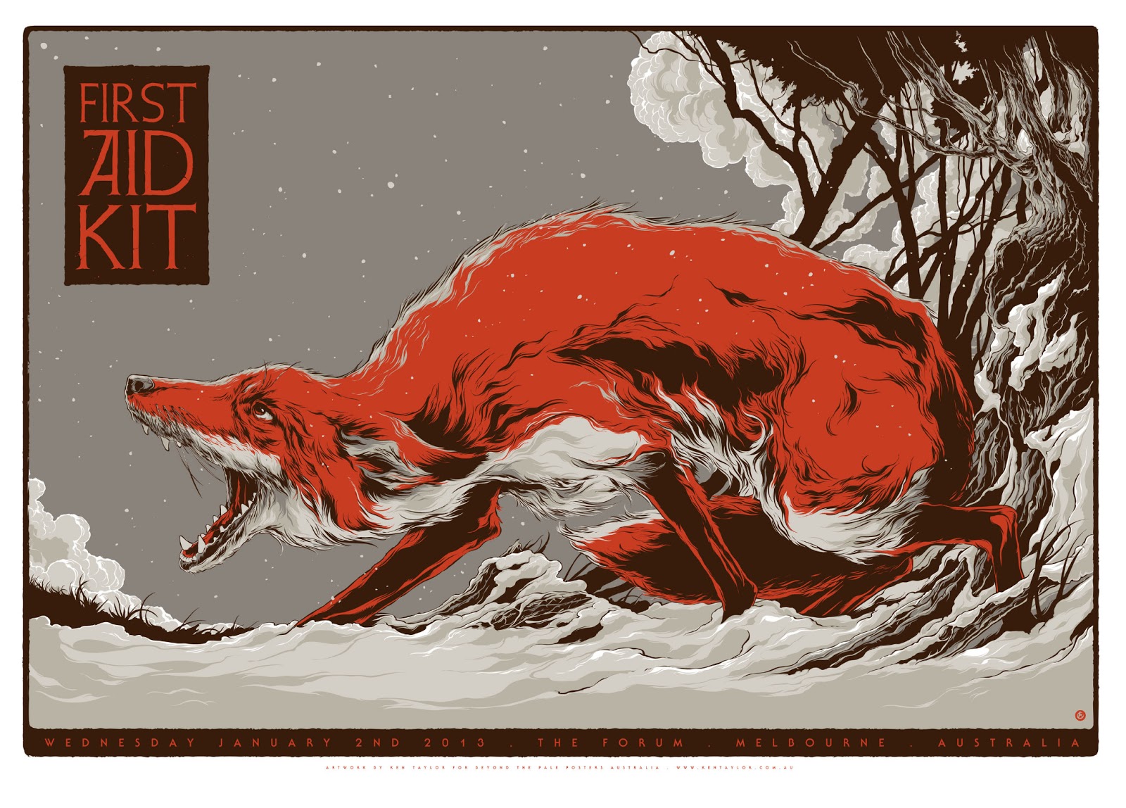 INSIDE THE ROCK POSTER FRAME BLOG: Ken Taylor First Aid Kit Poster On Sale