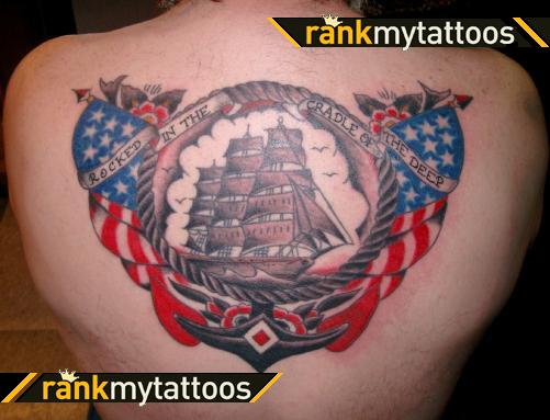 Tattoo Designs: Ship Back Tattoo