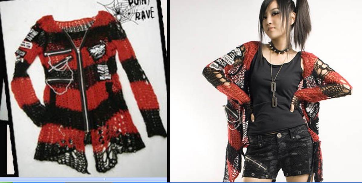 ROCK PASIÓN Y ESTILO: Crochet Rock Punk goth