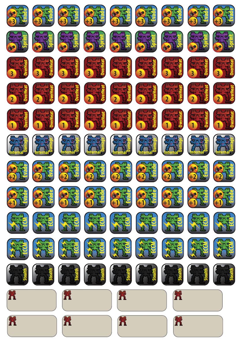 Battletech Tokens - Painted Addiction