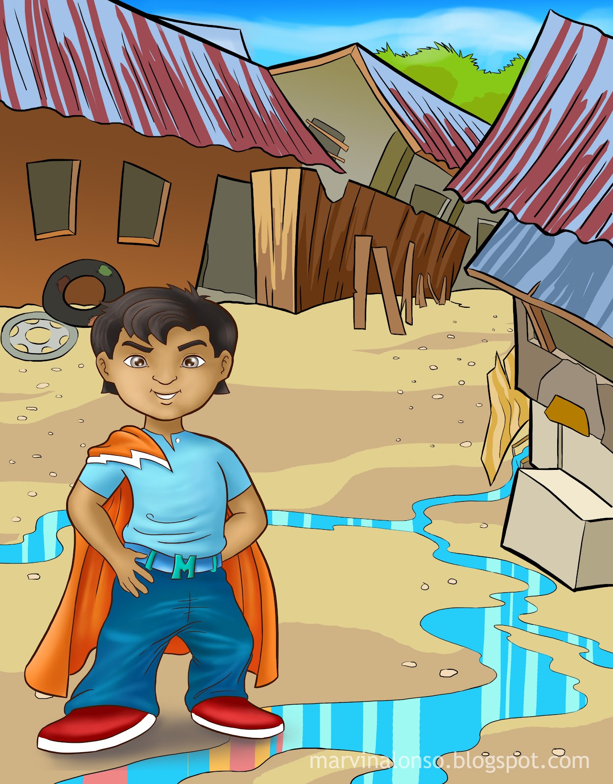 Artmarvs Illustrations: The Richest Boy in Squatters Area