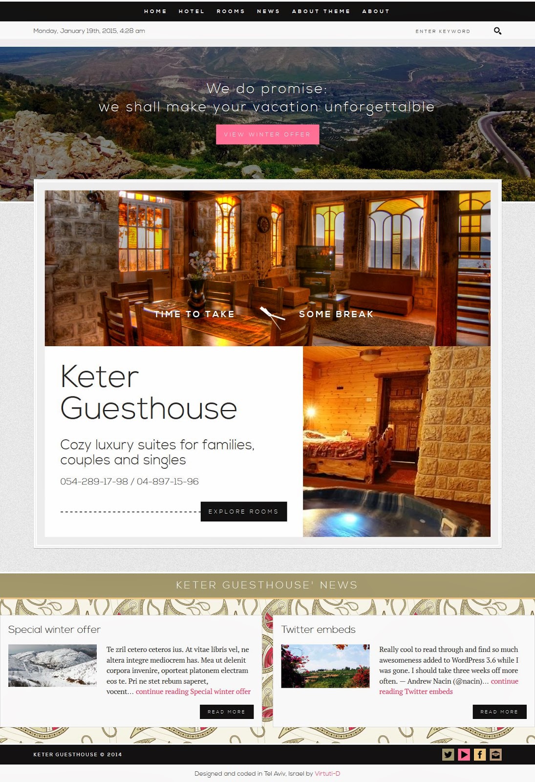 Keter Simple and Clean Hotel Guesthouse WP Theme - Download New Themes