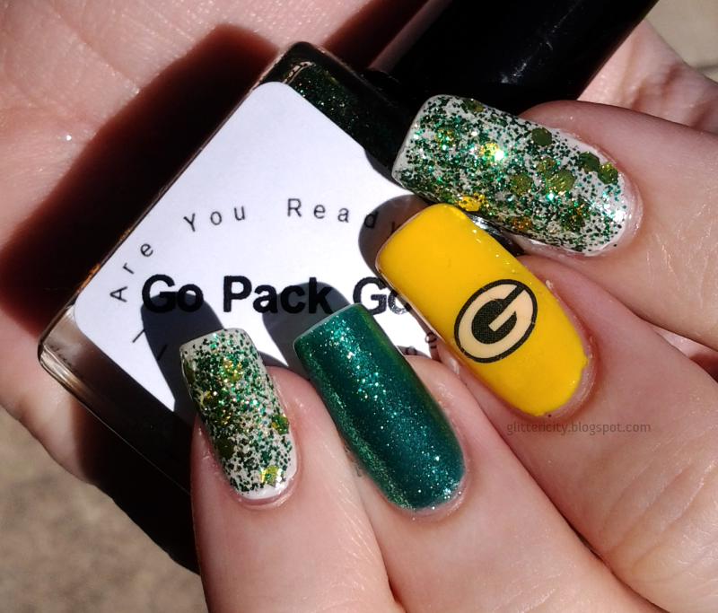 Glittericity: Go Pack Go! Packers Football Nails