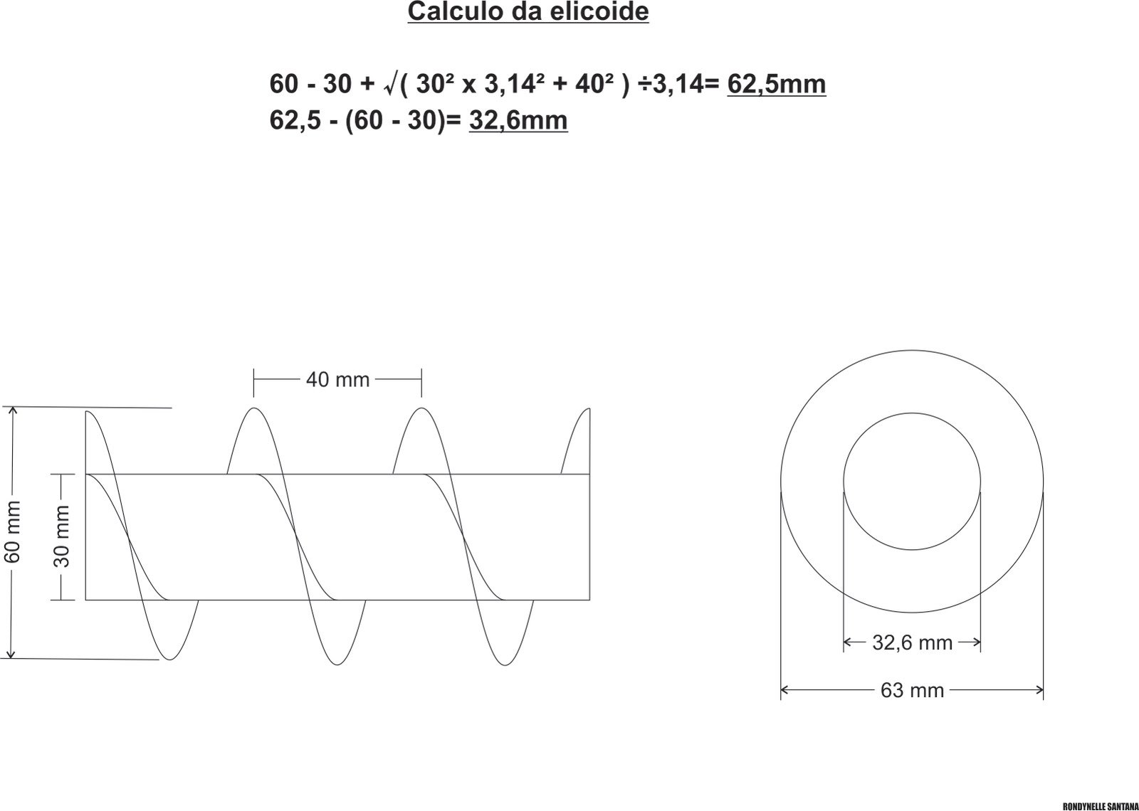 CALDEIRARIA EM CALCULOS: elicoide