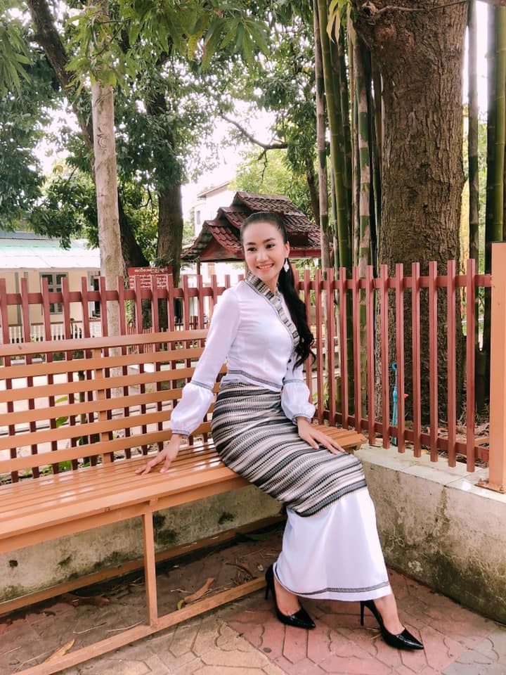 Nan Sandar Hla Tun in Beautiful Traditional Shan Outfit