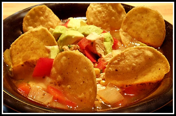 Sandra's Alaska Recipes: SANDRA’S SOUTH-OF-THE-BORDER CHICKEN TORTILLA SOUP