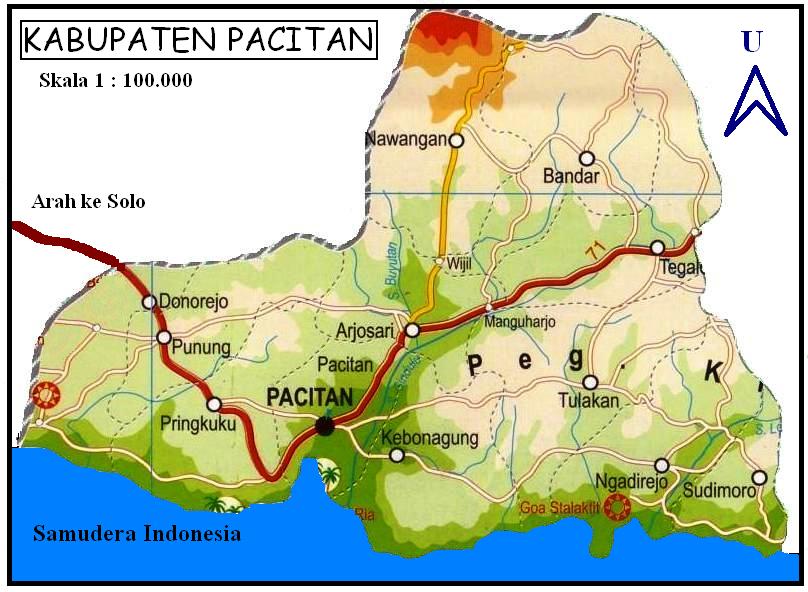 Expose Pacitan: Peta Kabupaten Pacitan, Jawa Timur