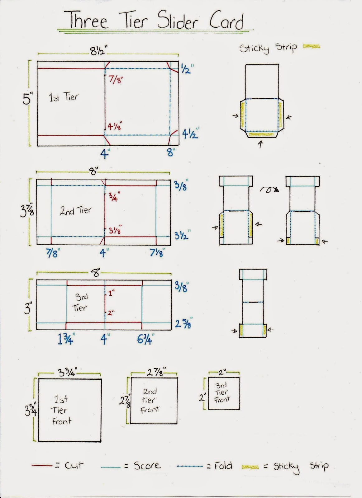 Stampin' it up with Belinda: Three Tier Slider Card