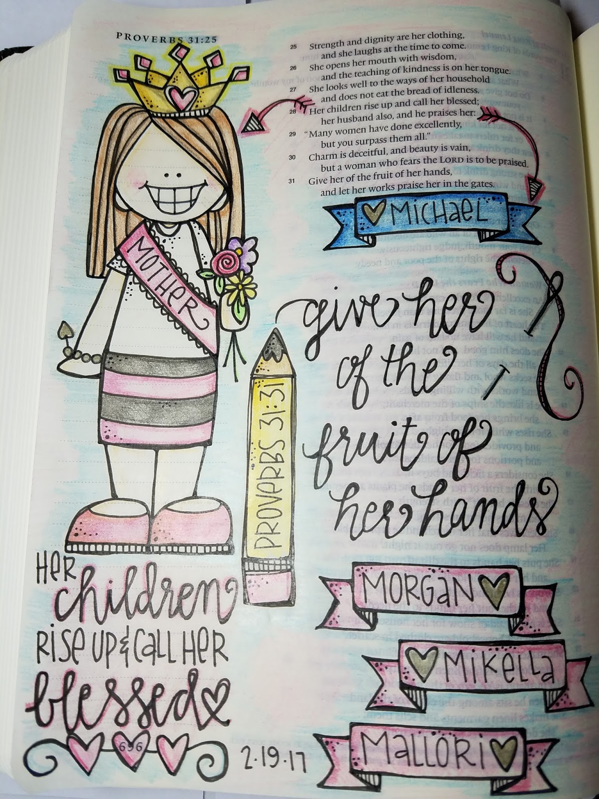 Melonheadz LDS illustrating: Bible Journaling