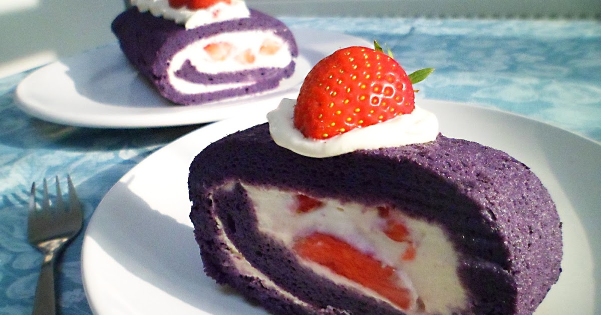 Purple Sweet Potato Roll Cake – Recipe