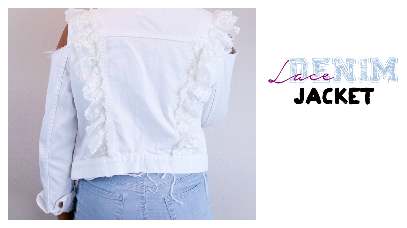 DENIM & LACE CUSTOM JACKET DIY - Blueprint DIY