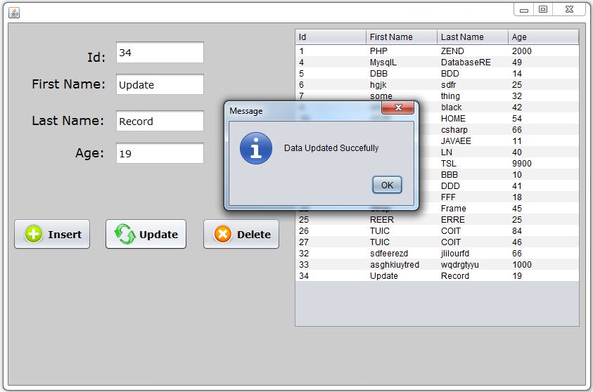 Java And MySQL - Insert Update Delete And Display Data On JTable - C# ...