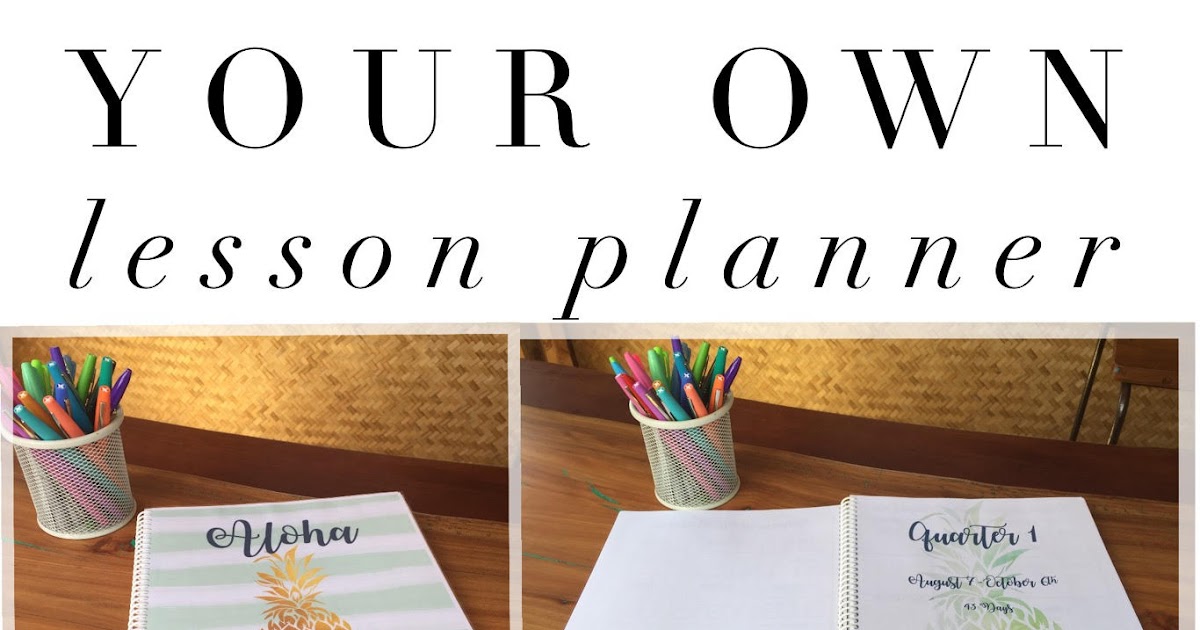 Creating Your Own Lesson Planner - Surfin' Through Second