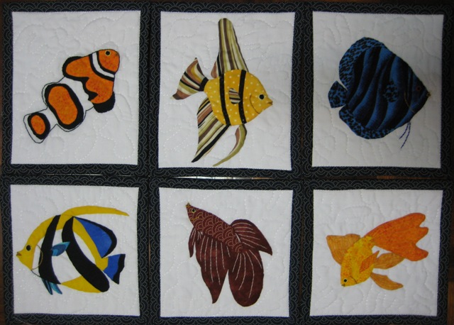 Home and Garden Crafts: Shirley's fish patchwork collection