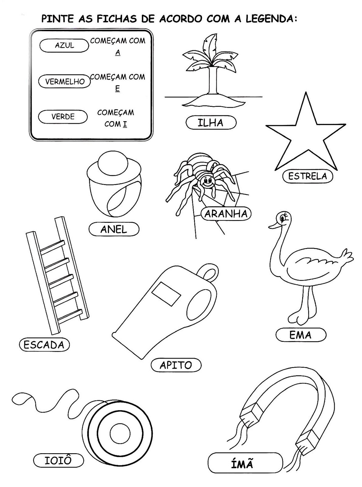 ENSINANDO E APRENDENDO COM A PROFª ANA ALICE: ATIVIDADES COM A LETRA I