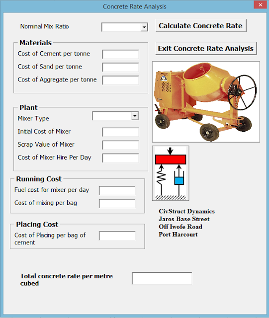 CivilStructural Guru: Concrete Rate Analysis Software By CivStruct ...