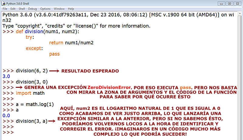 APRENDER A PROGRAMAR CON PYTHON: TRATAMIENTO DE EXCEPCIONES
