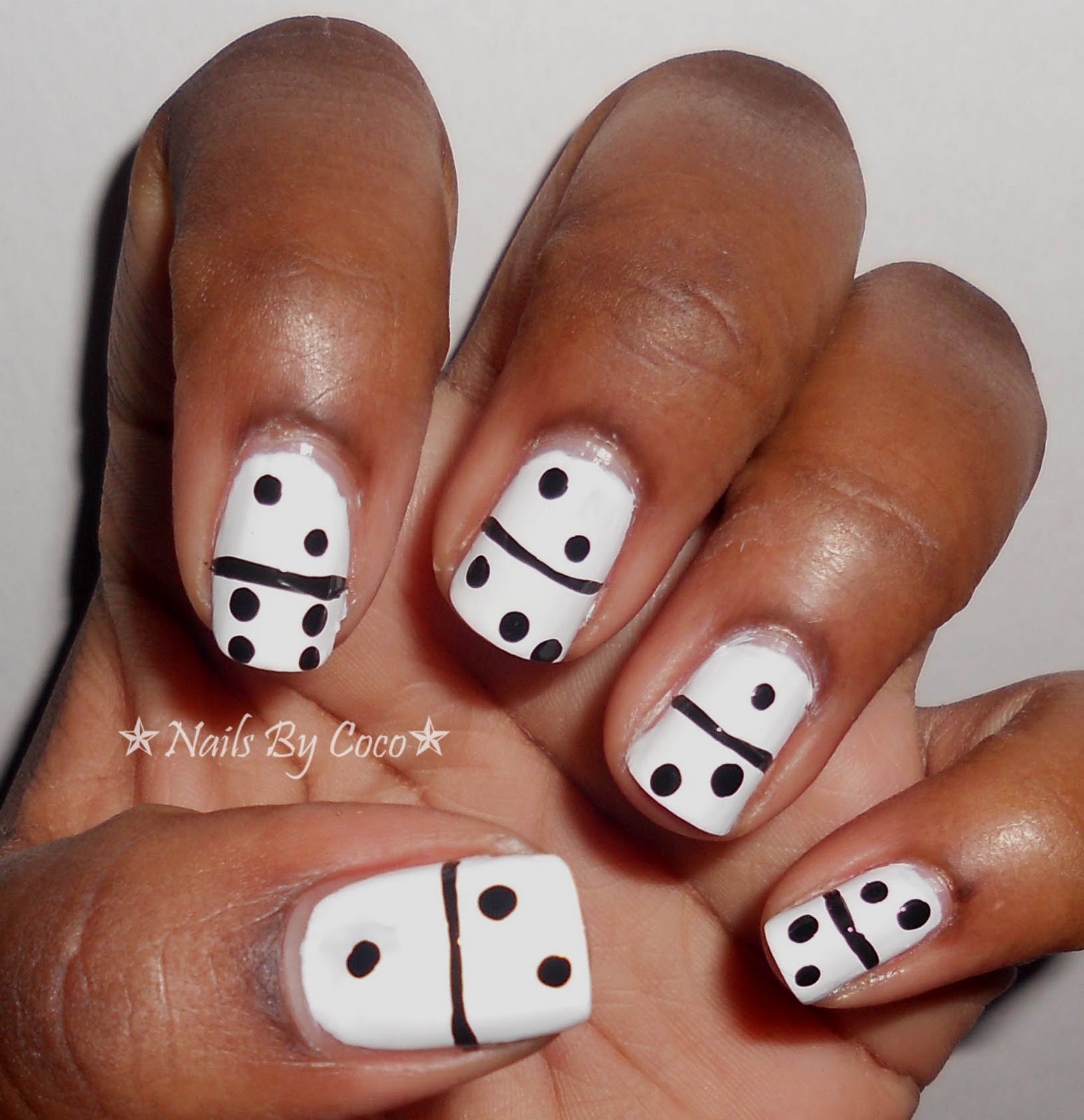 Nails By CoCo: Day 7 - Black & White Nails