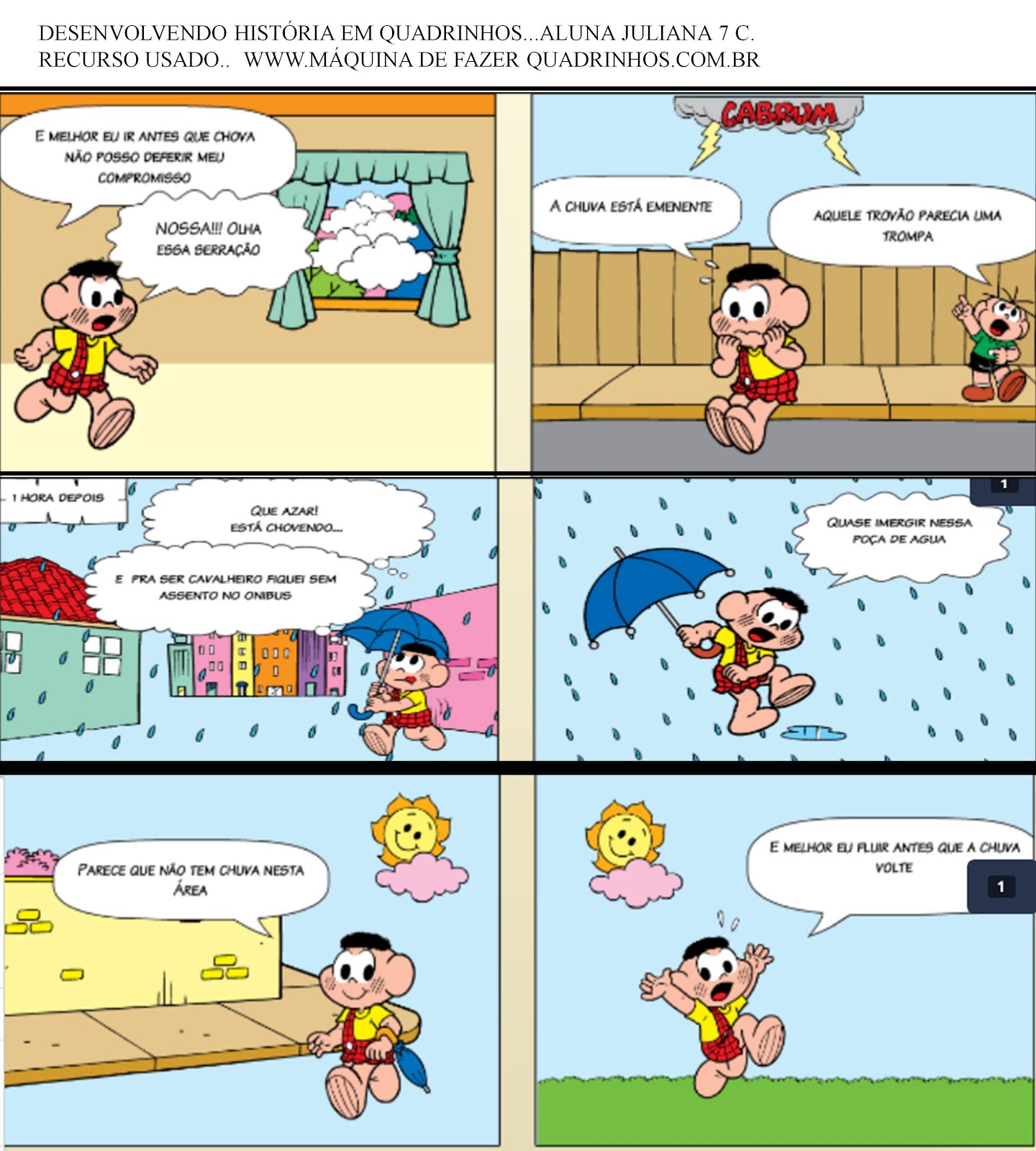 Atividade Com Historia Em Quadrinho - NAZAEDU