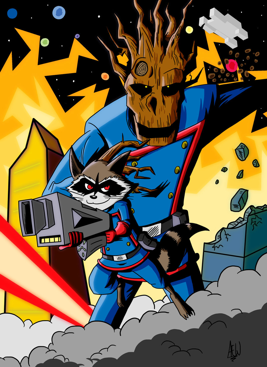 Fashion and Action: Rocket Raccoon & Groot - Guardians of the Galaxy ...