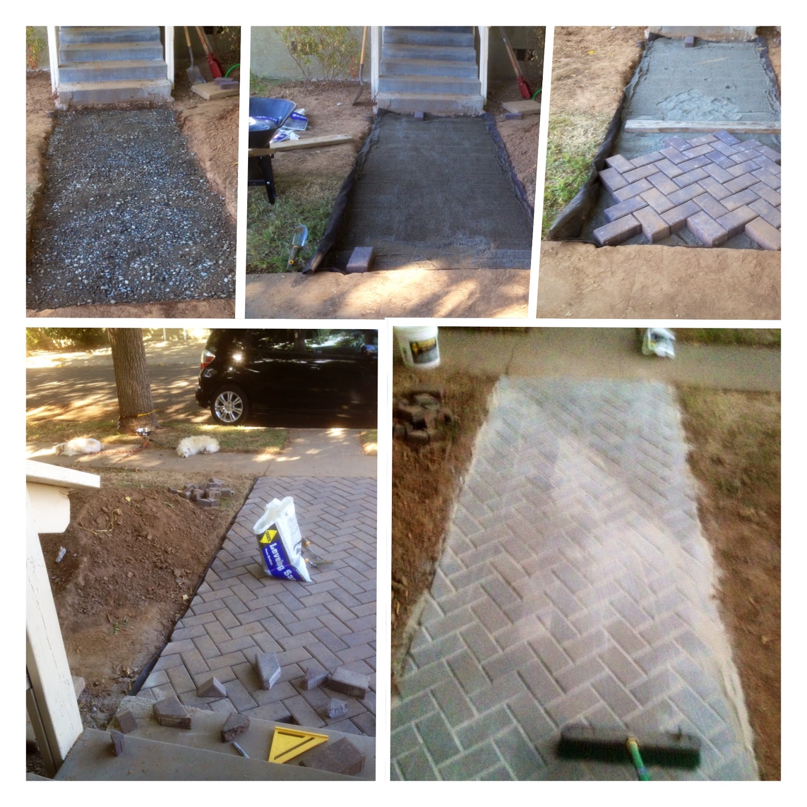 Project Tori: DIY Herringbone Brick Pathway