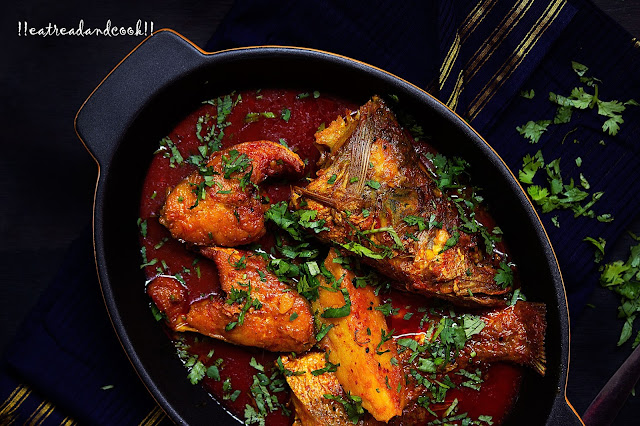 Kalo Jeera die Macher Jhal / Bengali Spicy Fish Curry with Nigella Seeds