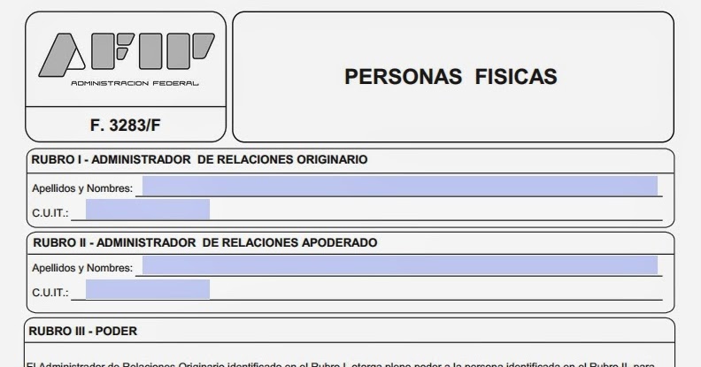 Formularios AFIP F3283/F y F3283/J interactivos - Administrador de ...