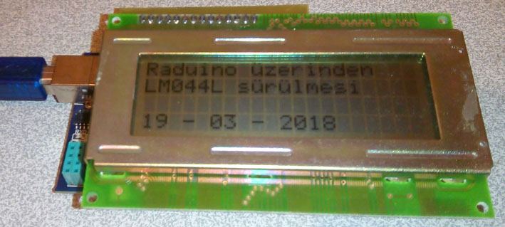 Elektronik ve İşlemciler: Arduino/Genuino UNO üzerinden LM044L sürülmesi