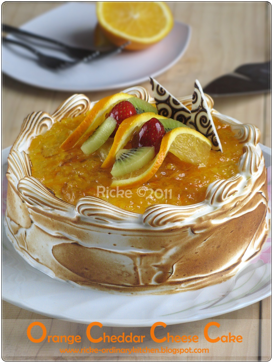 Just My Ordinary Kitchen...: ORANGE CHEDDAR CHEESE CAKE