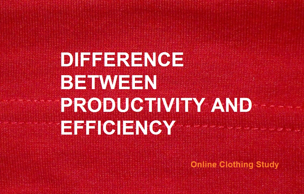 Difference between Productivity and Efficiency