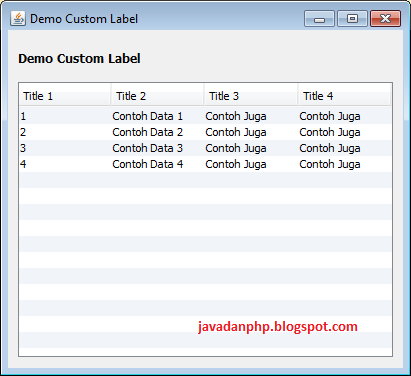 Mempercantik Tampilan Jtable Pada Aplikasi Java - Belajar Java Dengan Mudah