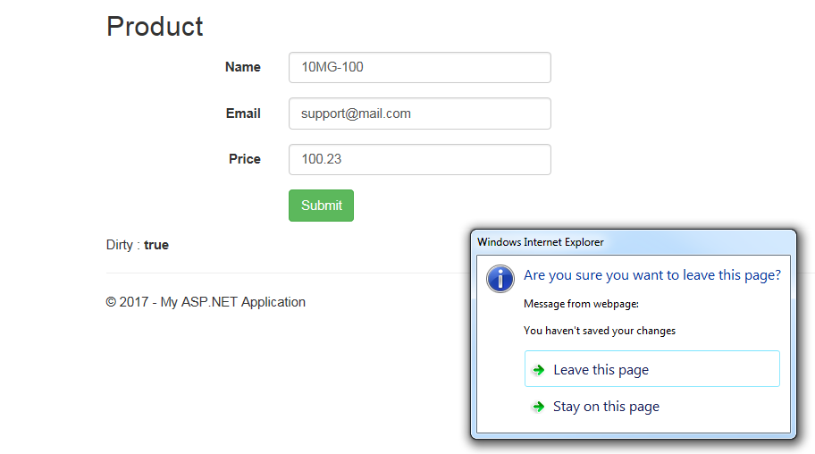 Developer Points: KnockoutJS - Dirty Check - Observable Pattern