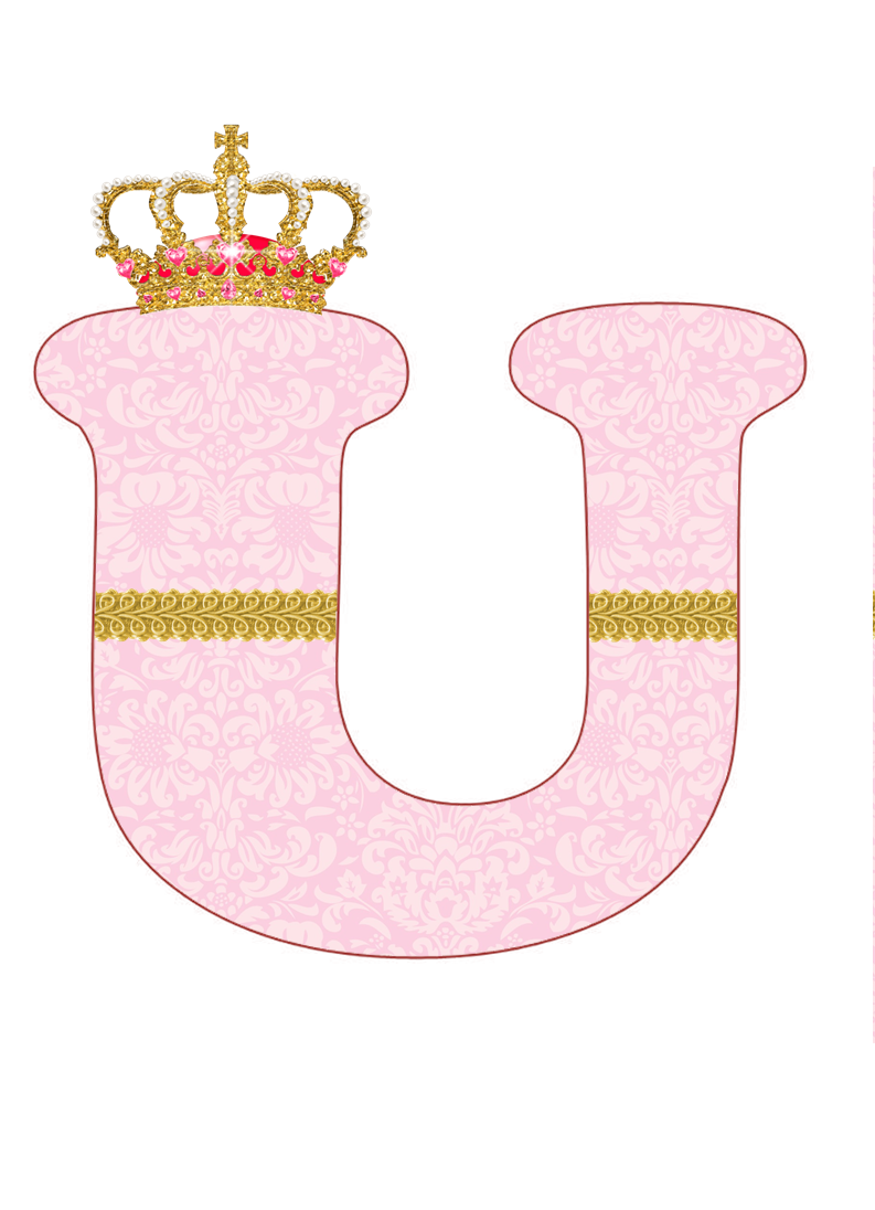 Abecedario Rosa con Corona. Pink Alphabet with Crown. - Oh my Alfabetos!
