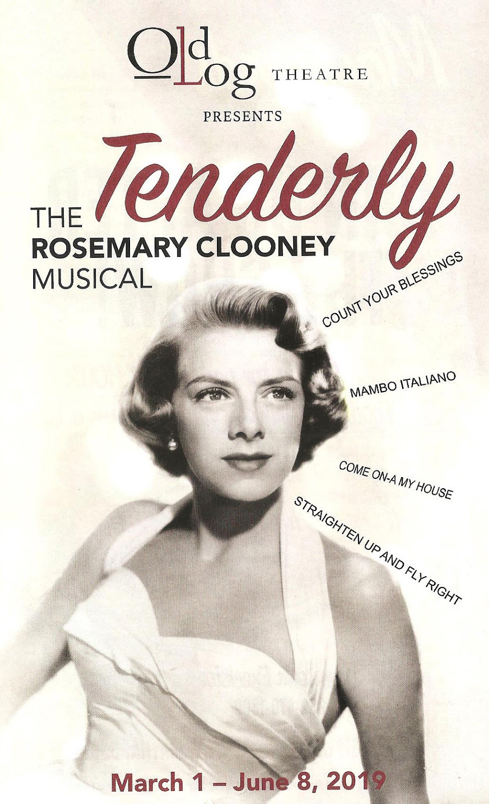 Cherry and Spoon: "Tenderly: The Rosemary Clooney Musical" at Old Log ...