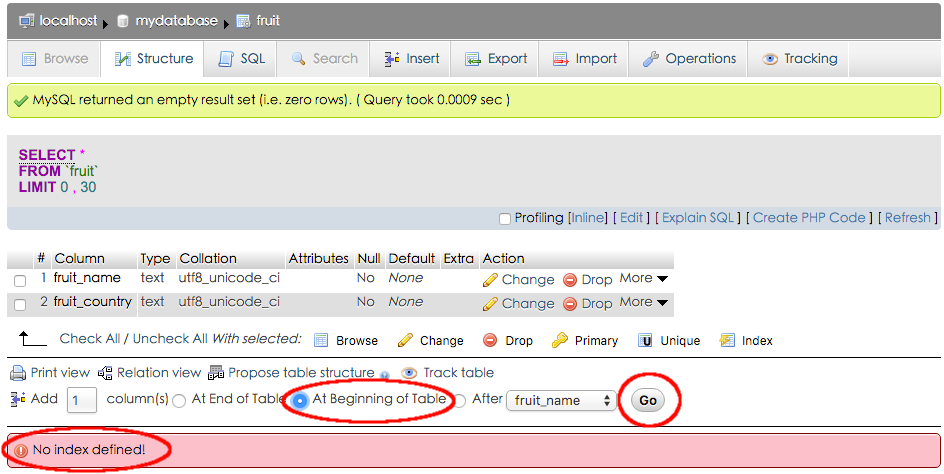 Study Raspberry Pi: phpMyAdmin - Create a new database and its contents