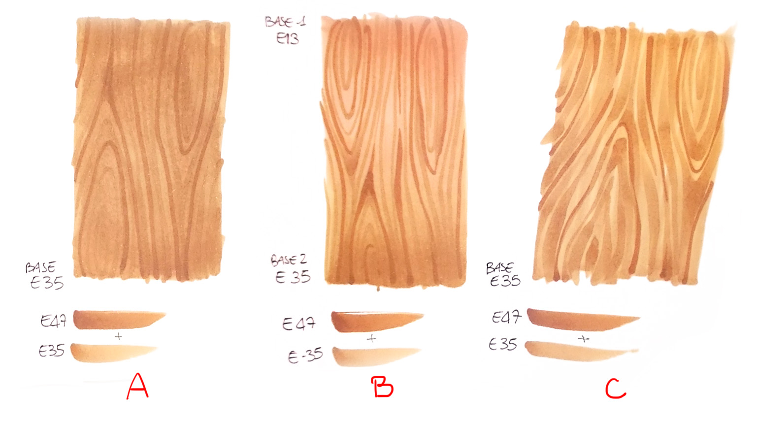 Copic Italia: Tutorial: Texture Legno