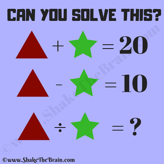 Mathematical Algebraic Equations Picture Puzzle
