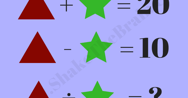 Mathematical Algebraic Equations Picture Puzzle