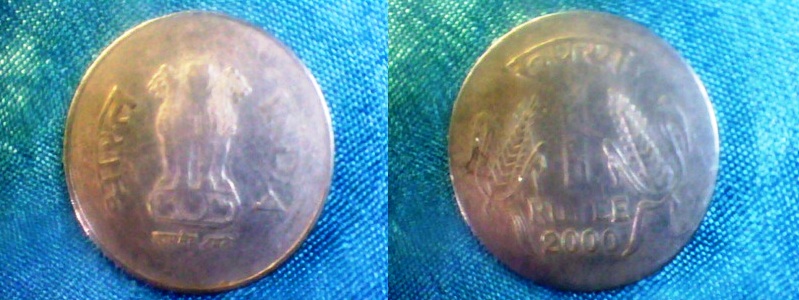 Indian One Rupee Coin 2000