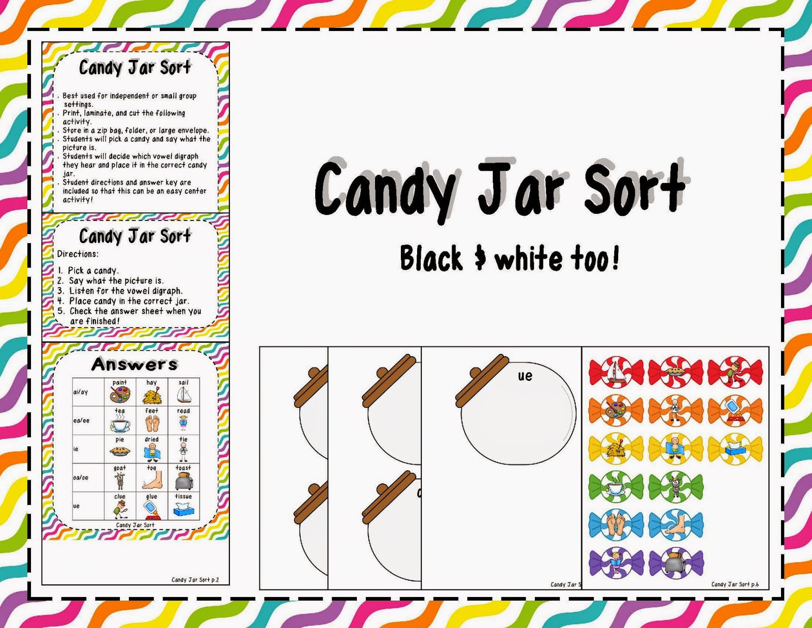Busy Mama & Her Boys: Vowel Digraph Sweet Treats