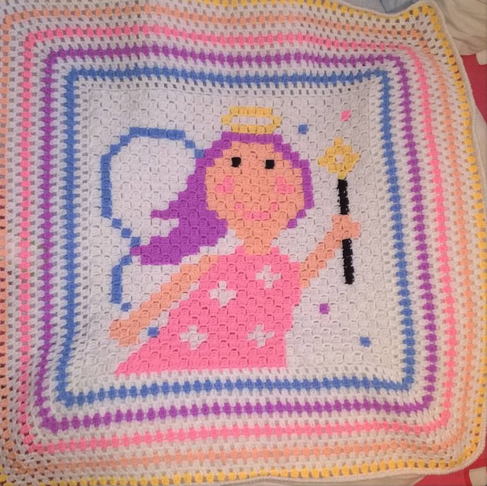 C2C Angel Graphghan - Free Pattern