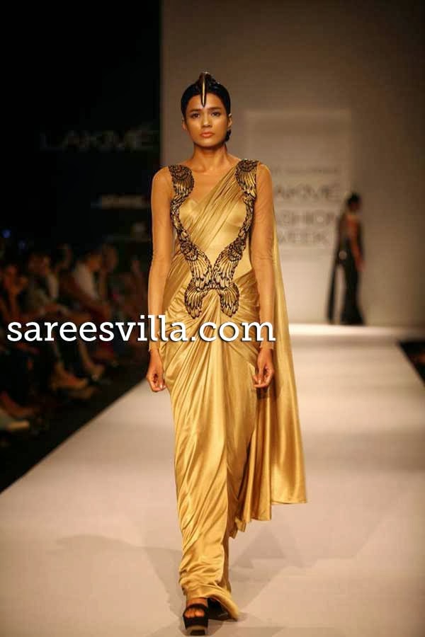 Pre Stitched Sari Designs | Sarees Villa