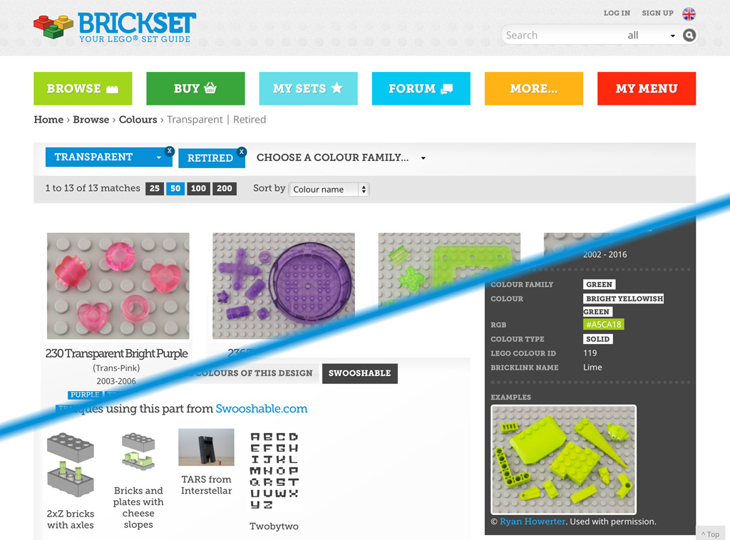 New Brickset features | New Elementary: LEGO® parts, sets and techniques