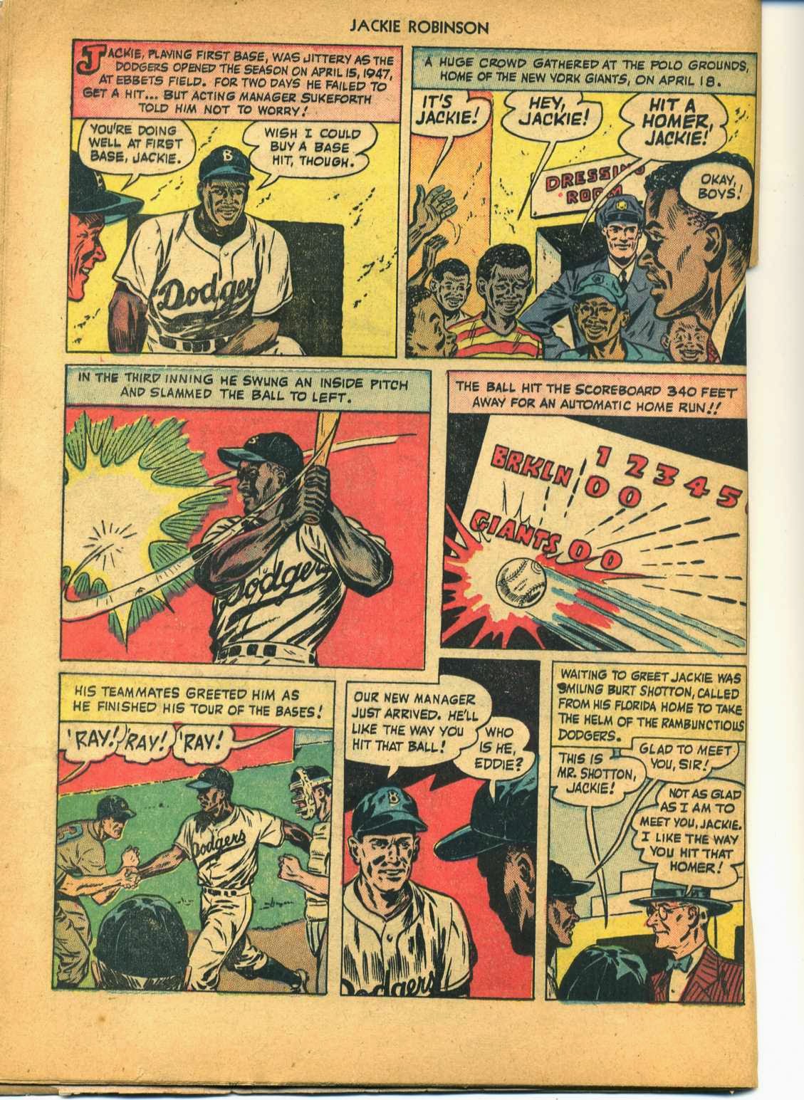Dodgers Blue Heaven: Scans of the 1950 Jackie Robinson Comic #1 - the ...