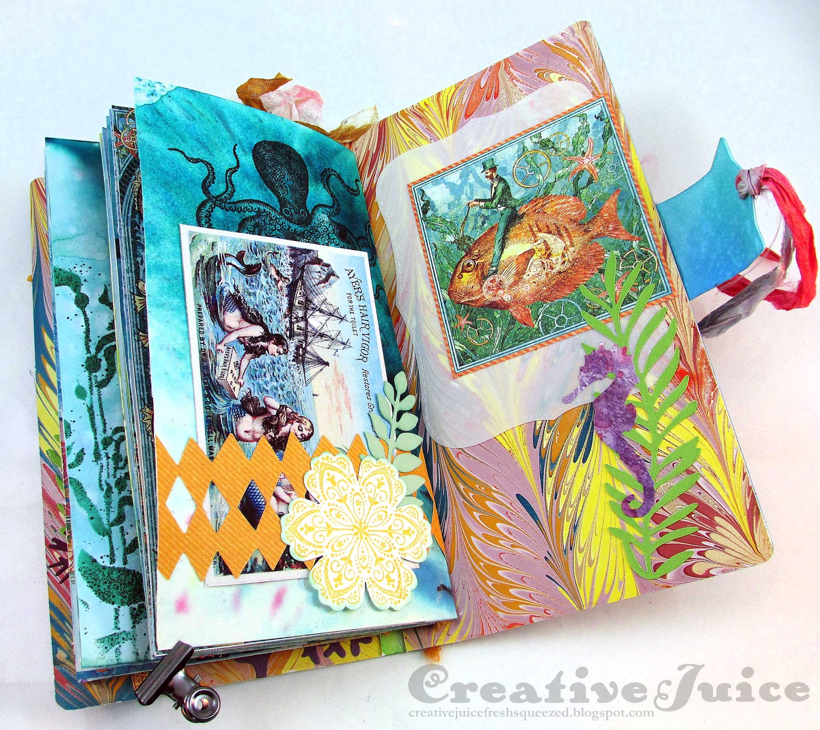 Creative Juice: July Journals with Eileen Hull – Be A Mermaid